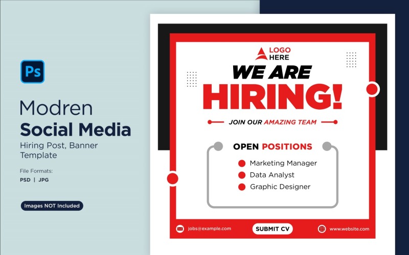 We are hiring Social Media Post Design Template 98