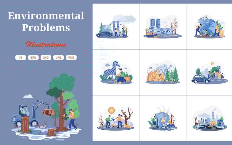 M622_ Environmental Problems Illustration Pack 1