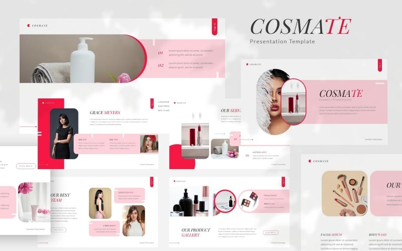 Cosmate — Cosmetic Google Slides Template - TemplateMonster