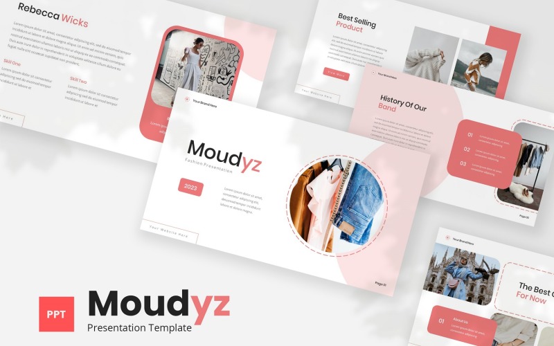 Moudyz — Modèle Powerpoint de mode #358918 - TemplateMonster