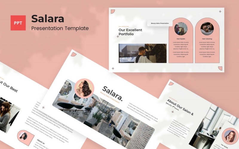 Salara - Beauty Salon PowerPoint Template - TemplateMonster
