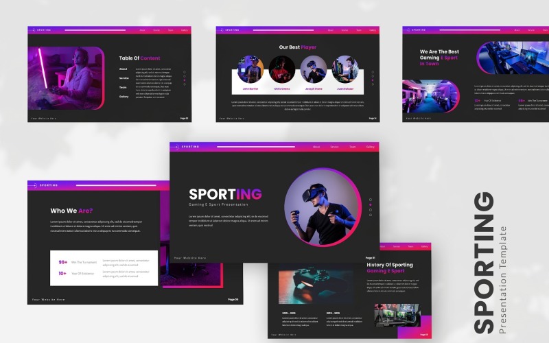 Sport - Modello Powerpoint Esport #358924 - TemplateMonster
