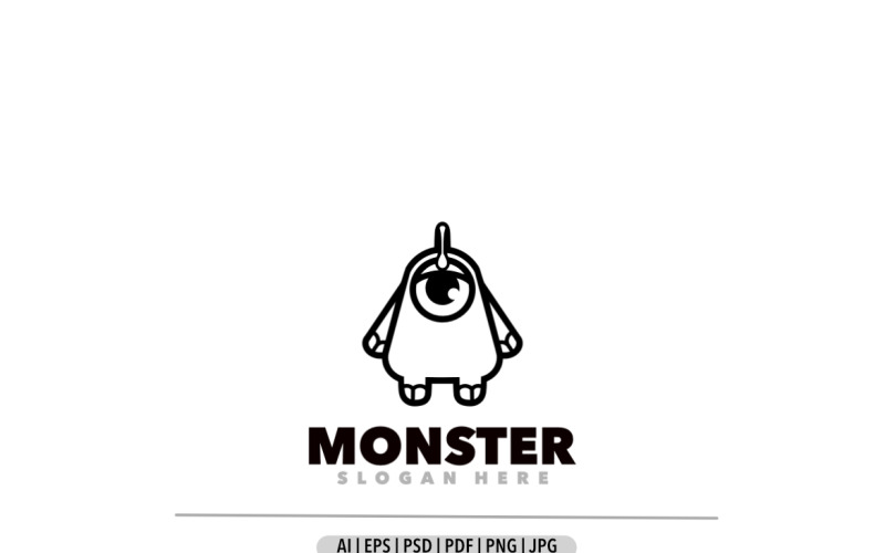 Modèle de conception de modèle de logo monstre