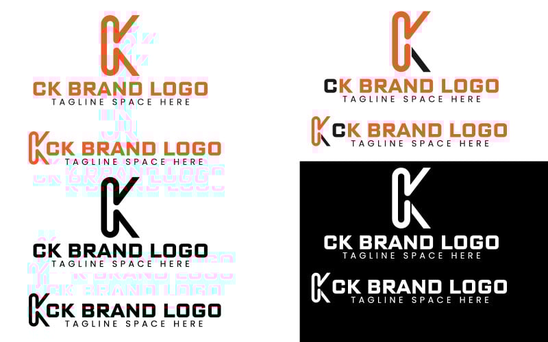 CK Letter Brand Logo Template #359347 - TemplateMonster