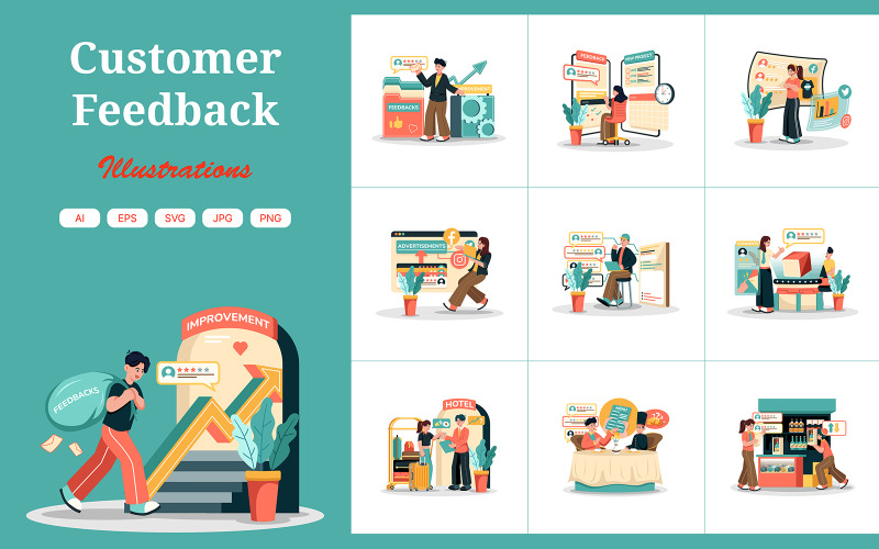 M730_ Customer Feedback Illustration Pack 2 - TemplateMonster