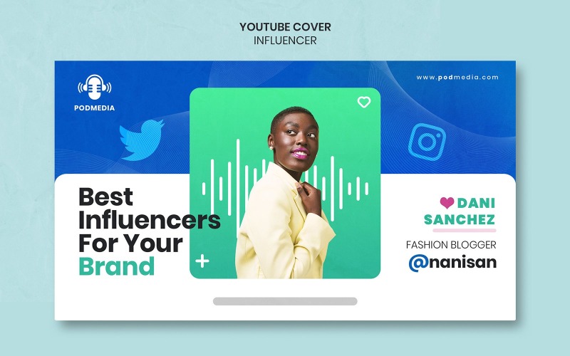 Social Media Influencer Marketing Brands Cover Template