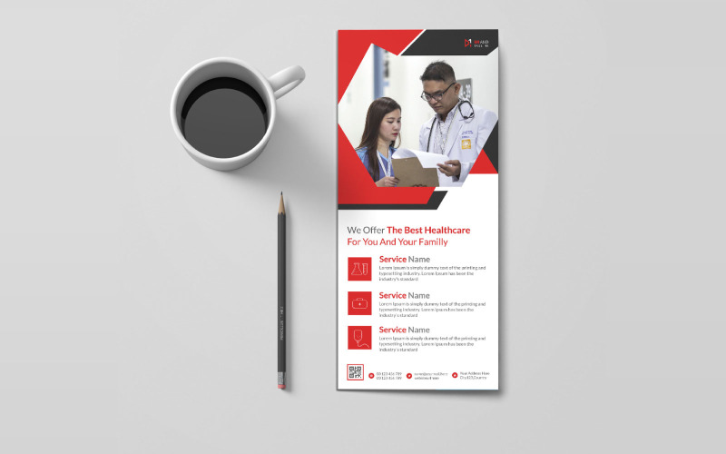 Creative and modern rack card design template