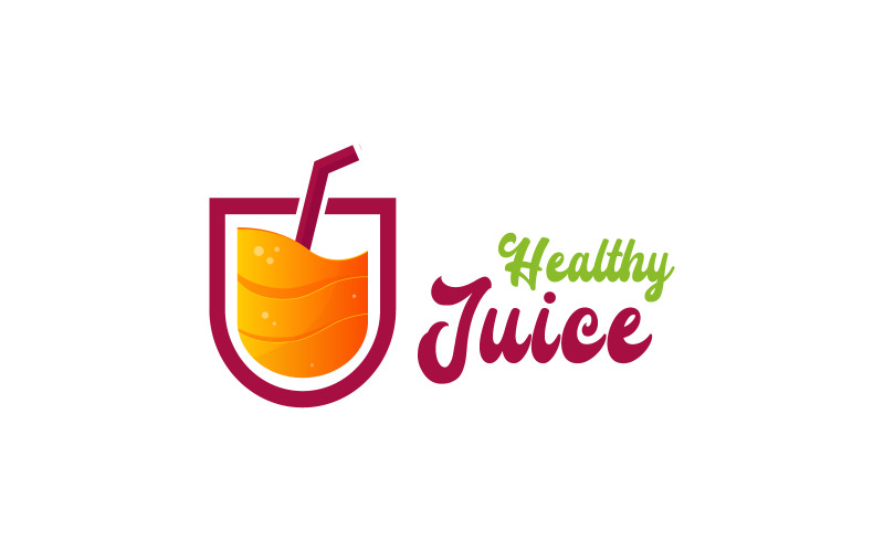 Conception de modèles de logo de jus frais de marque