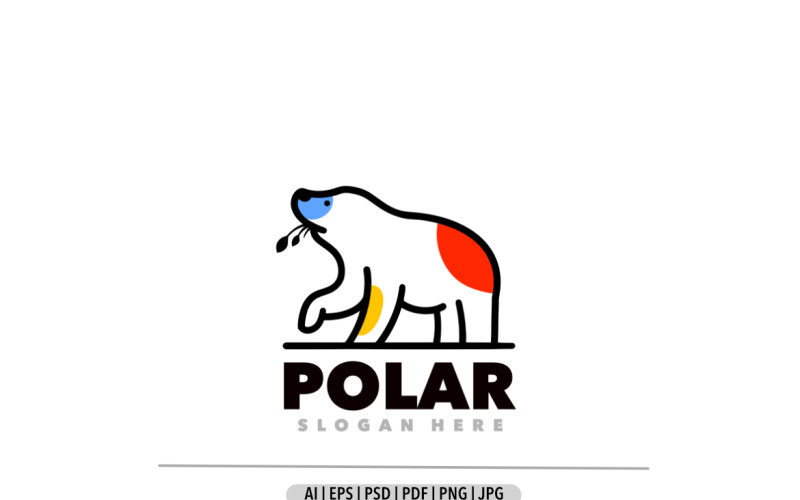 Modèle de conception de logo de symbole polaire