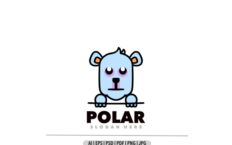Mascotte de logo polaire au design simple - TemplateMonster
