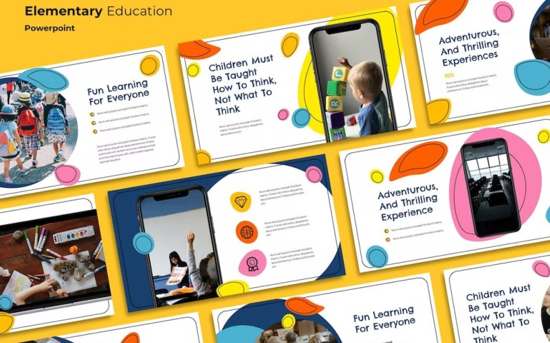 ESCUELA - Powerpoint Educación Primaria - TemplateMonster