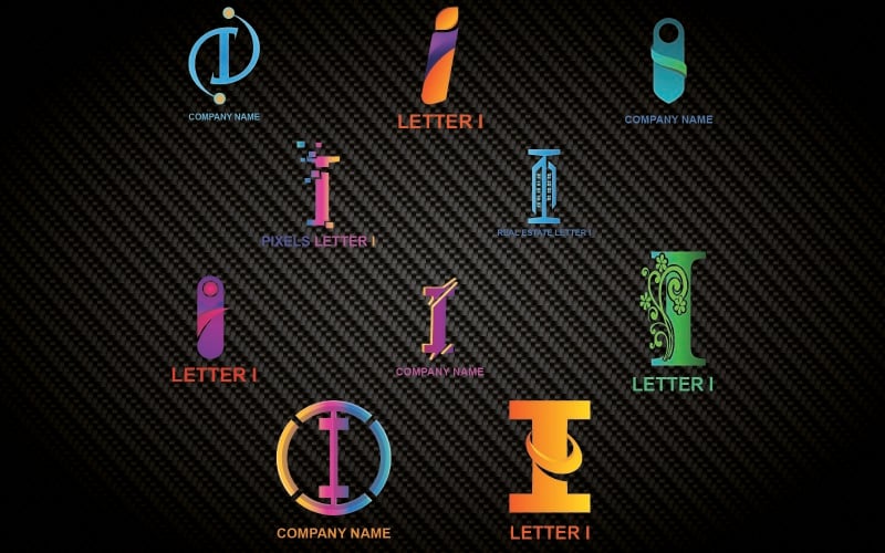 Plantilla de logotipo de letra I para todas las empresas y marcas