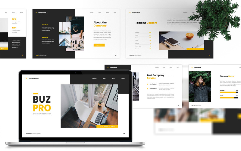 BuzPro - Creative PowerPoint Template - TemplateMonster