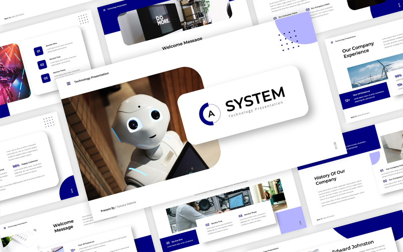 Ein System – Technologie-PowerPoint-Vorlage - TemplateMonster