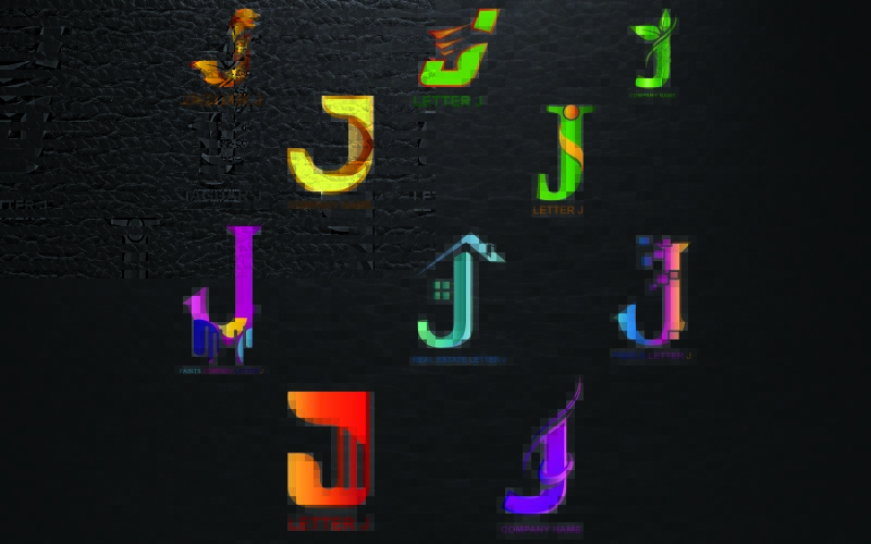 Modelo de logotipo da letra J para todas as empresas e marcas