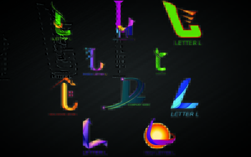 Plantilla de logotipo de letra L para todas las empresas y marcas