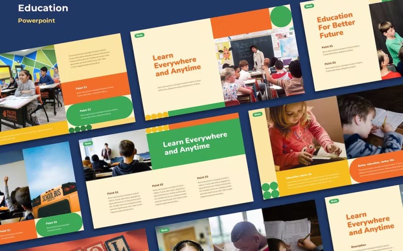 Escuela Skoia - Educación Powerpoint - TemplateMonster