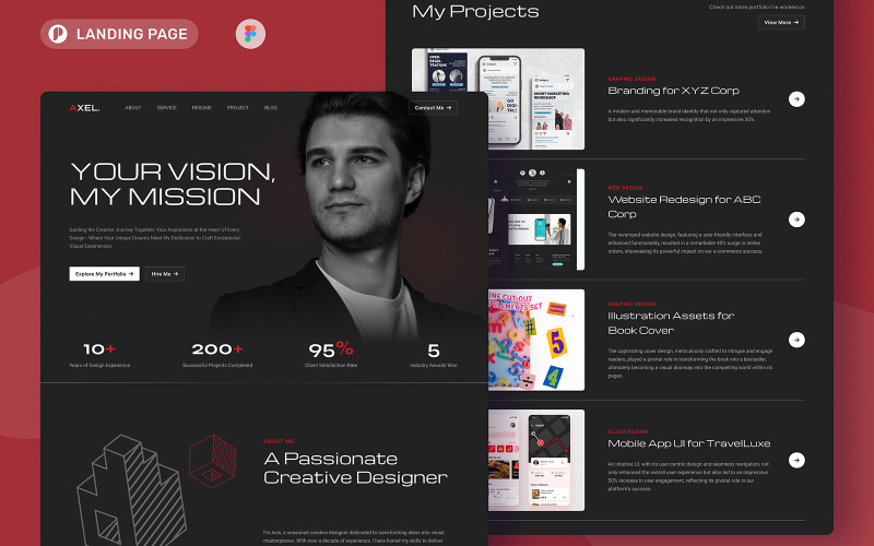 Axis - Personal Portfolio Landing Page - TemplateMonster Axis - Personal Portfolio Landing Page - TemplateMonster