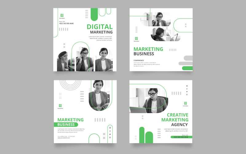 Business Marketing Social Media Posts Collection Template