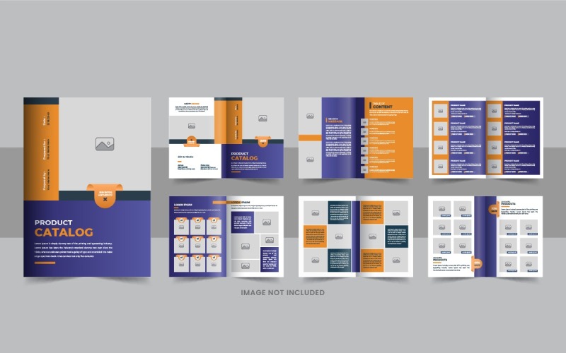 Design criativo de layout de catálogo, modelo de catálogo moderno