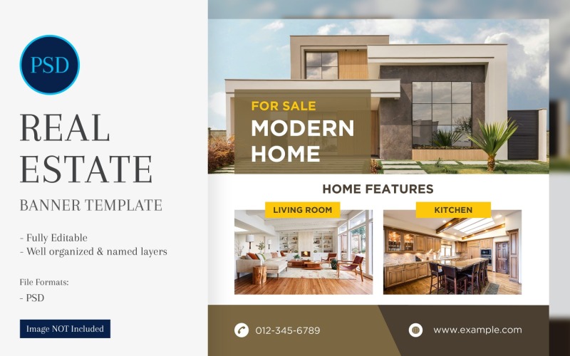 Real Estate Social Media Banner Post Design Template 99