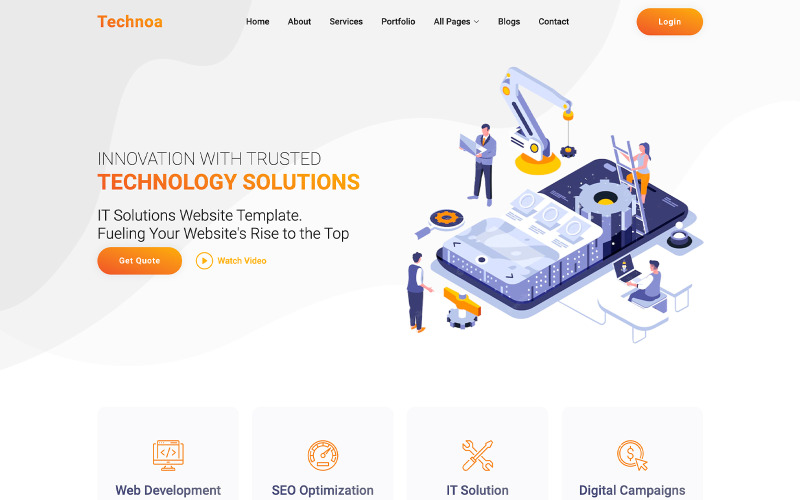 Nanosoft - Technology and It Solution Responsive Website Template