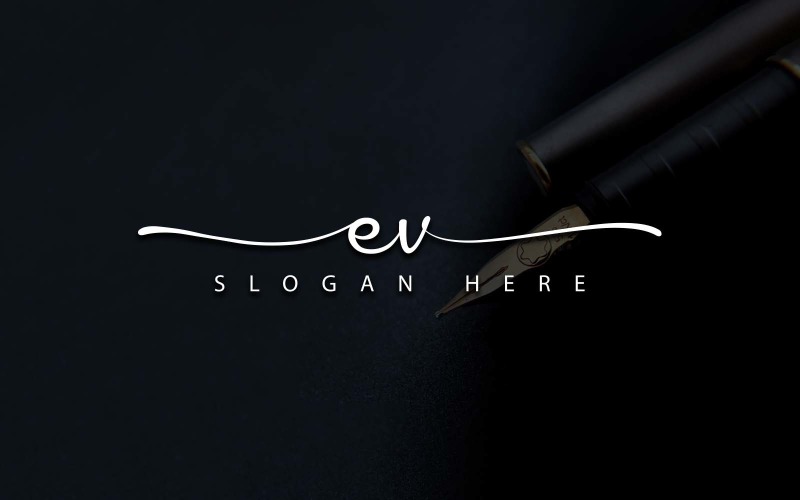 Fotografía creativa Diseño de logotipo de letra EV