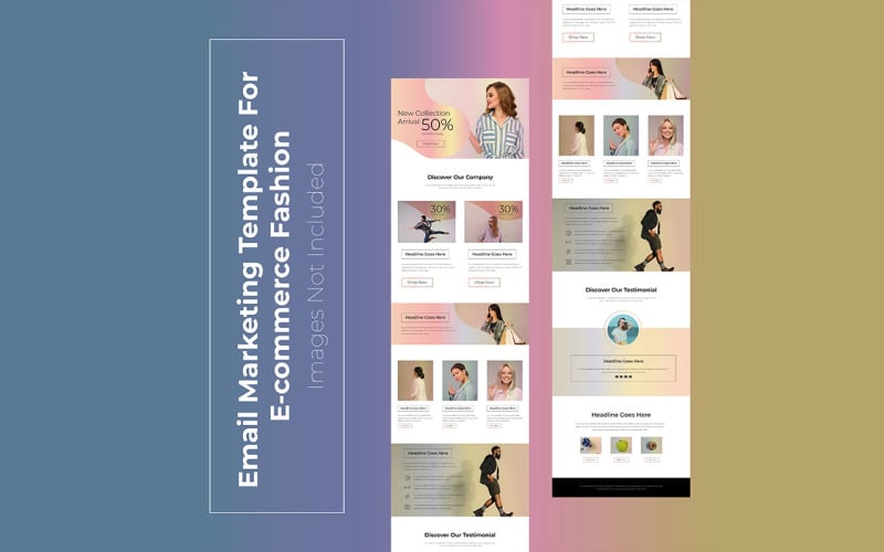 Responsive Email Marketing concept page or one page email Newsletter ...