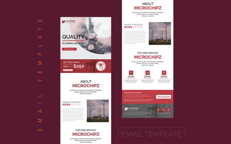 Email Newsletter Template design #361600 - TemplateMonster