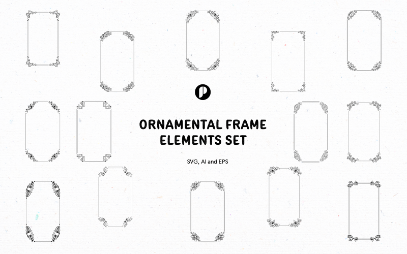 Ornamental Frame Elements Set #361732 - TemplateMonster