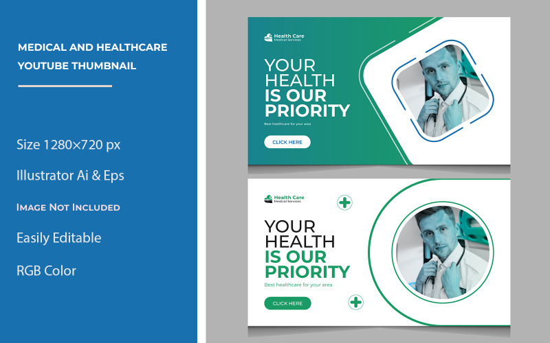 Medical YouTube Thumbnail Design #361842 - TemplateMonster