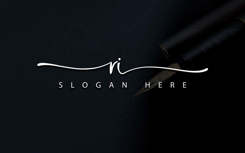 Photographie créative Création de logo de lettre RI