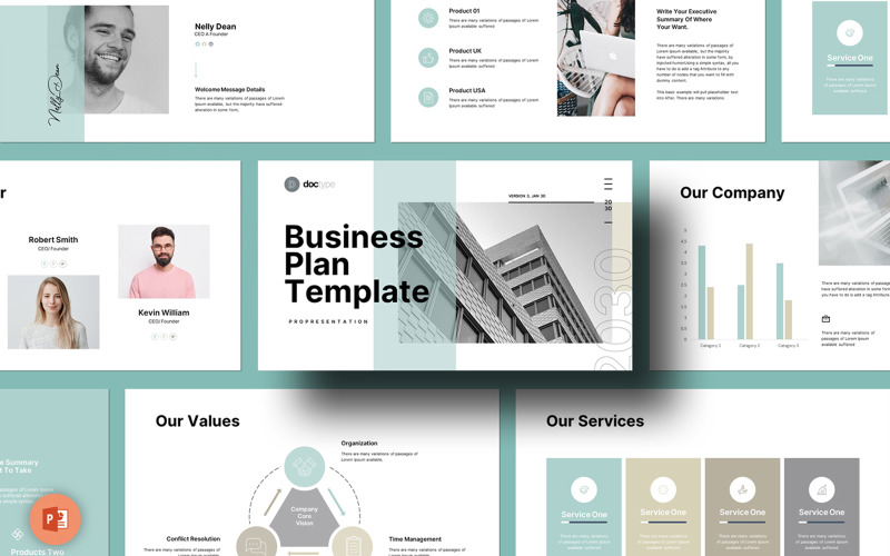 Business Layout Presentation Template - TemplateMonster