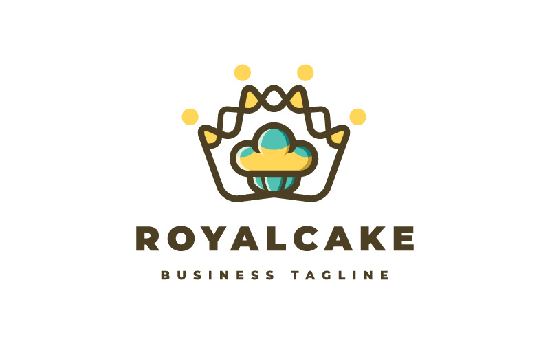Vorlage für das Logo „Queen Royal Cake“. - TemplateMonster
