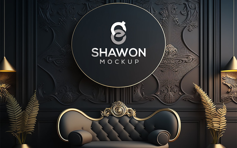 Luxurious Interior Logo Mockup #362323 - TemplateMonster