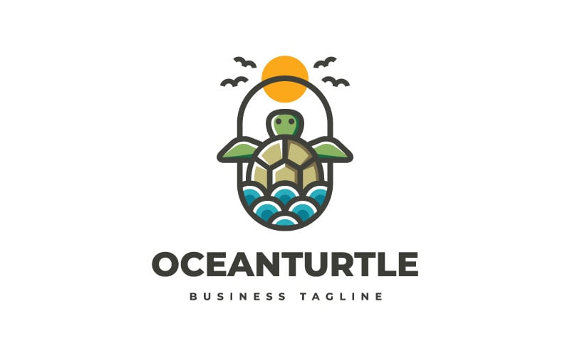Ocean Turtle Logo Template #362312 - TemplateMonster