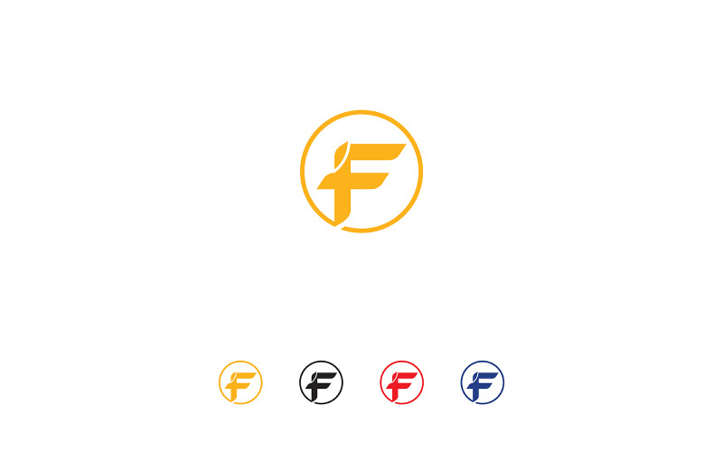Plantilla vectorial de diseño de logotipo de letra F
