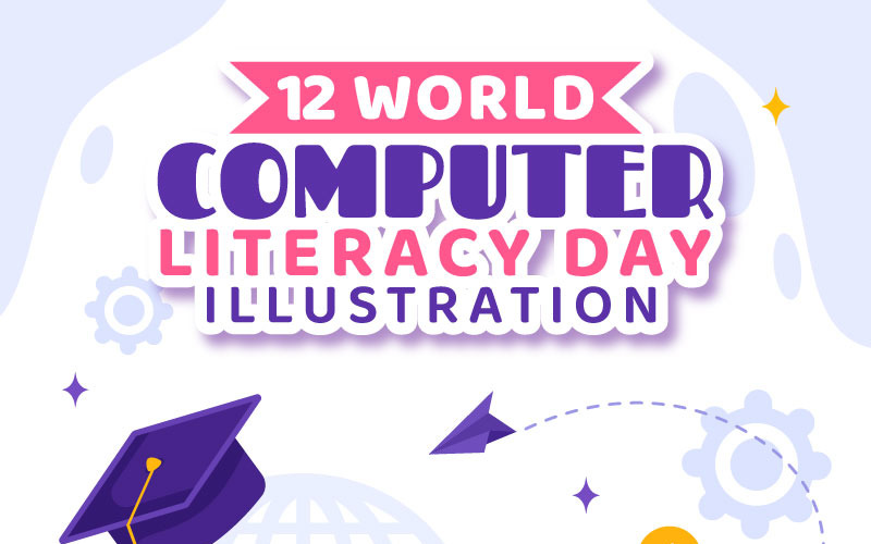12 World Computer Literacy Day Illustration - TemplateMonster