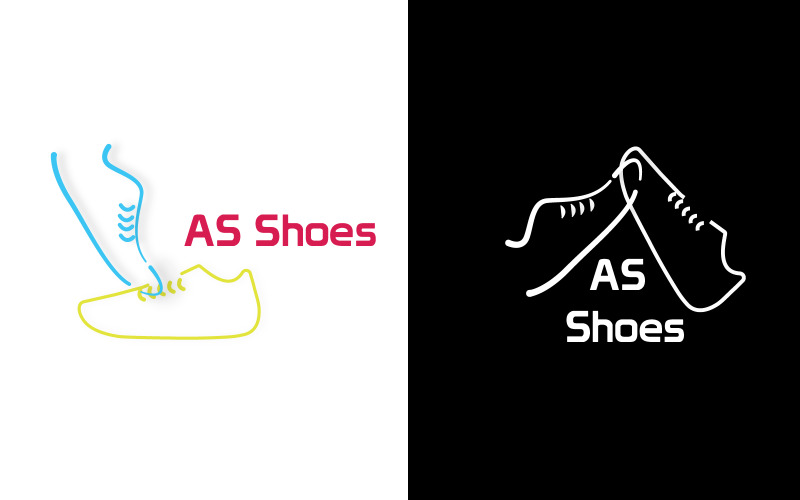 Plantilla de logotipo de marca AS Shoes - TemplateMonster