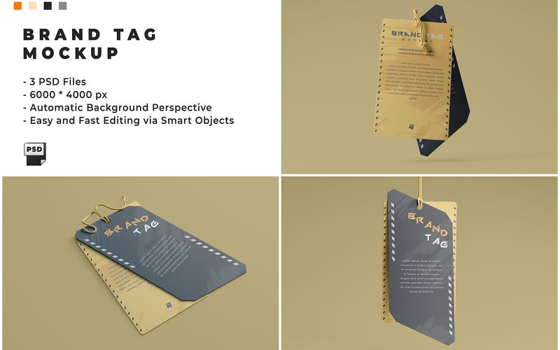 Brand Tag Mockup Template 6 #363067 - TemplateMonster