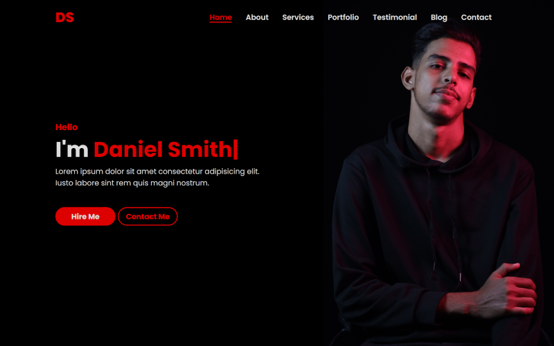 Daniel Personal Portfolio Template #363199 - TemplateMonster