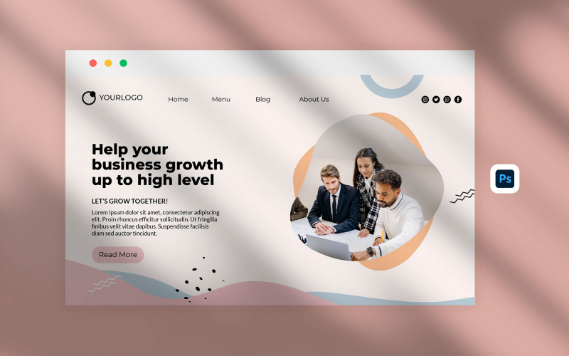 Modelo de banner de blog de negócios Vol 5 - TemplateMonster