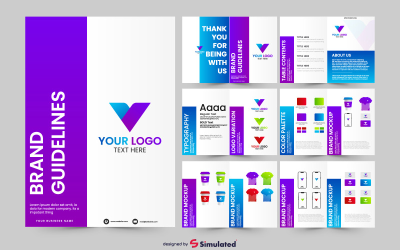 Vector Brand Guideline Template, Brand Guideline