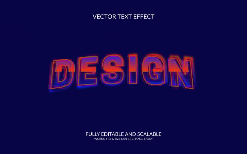 Design 3D Editable Vector Eps Text Effect Illustration