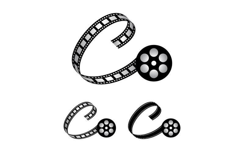 Lettre C réalisée à partir d'une bande de film, logo pour la production ...