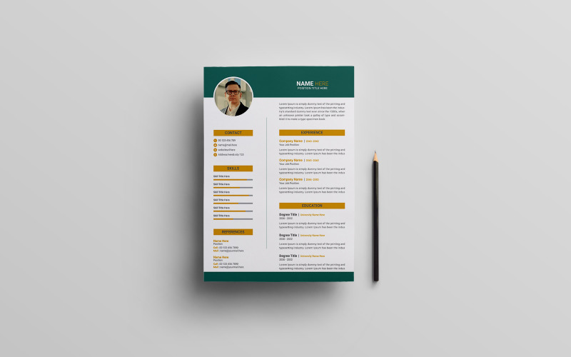 Plantilla de diseño de currículum creativo - TemplateMonster