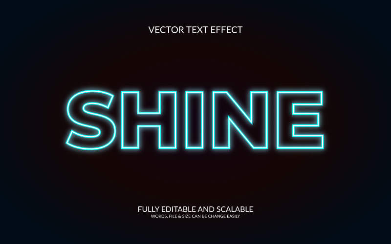 Shine 3d Editable Vector Eps Text Effect Template Design