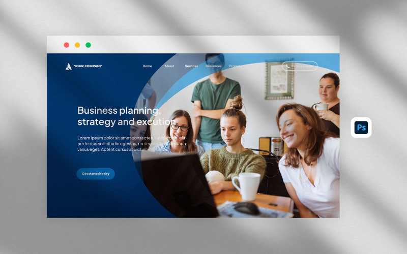 Modello di banner per sito Web aziendale Vol 7
