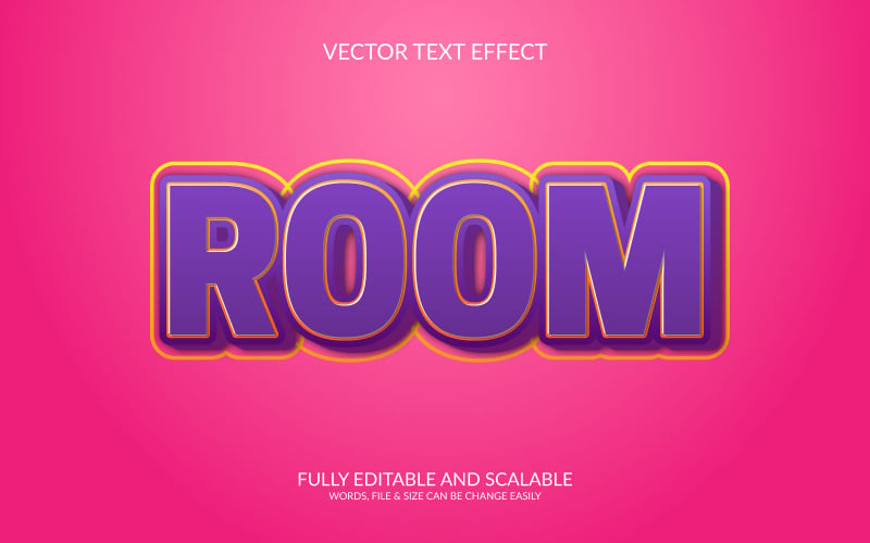 Room Editable Vector Eps Text Effect - TemplateMonster