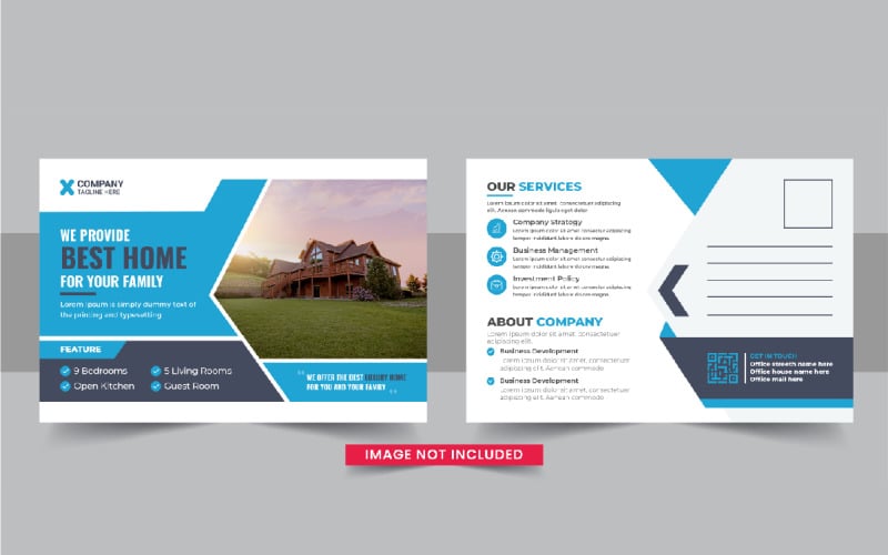 Real Estate Postcard or Home sale eddm postcard